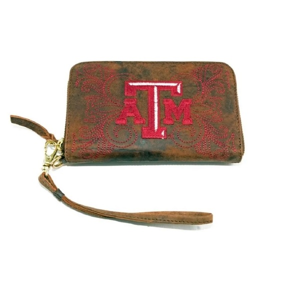 Gameday Boots | Bags | New Leather Texas A M University Aggies Wallet ...